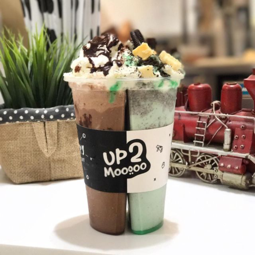 Custom Double Enjoy Twins Split Bubble Tea Cup | Fastfoodpak