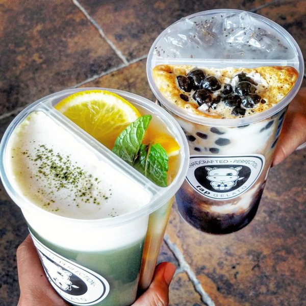 Custom Double Enjoy Twins Split Bubble Tea Cup | Fastfoodpak