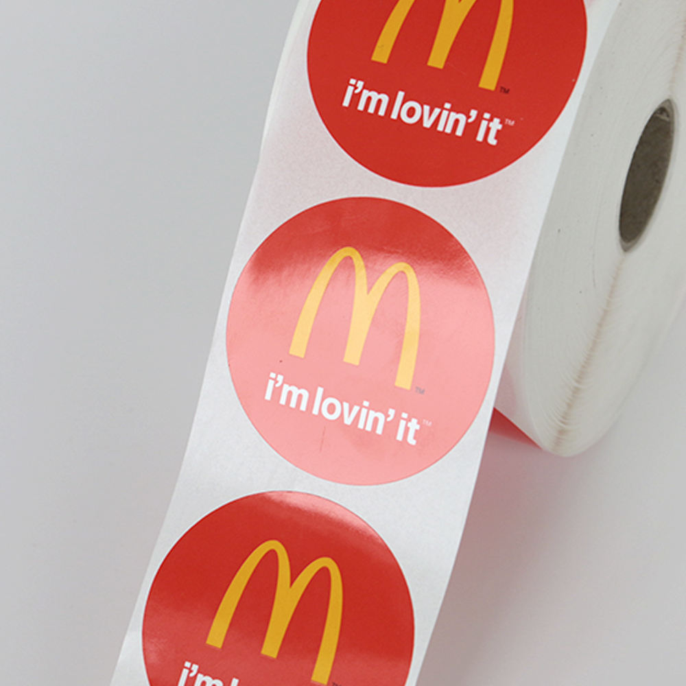 Custom Adhesive Vinyl Stickers with Logo for Food Packaing | Fastfoodpak