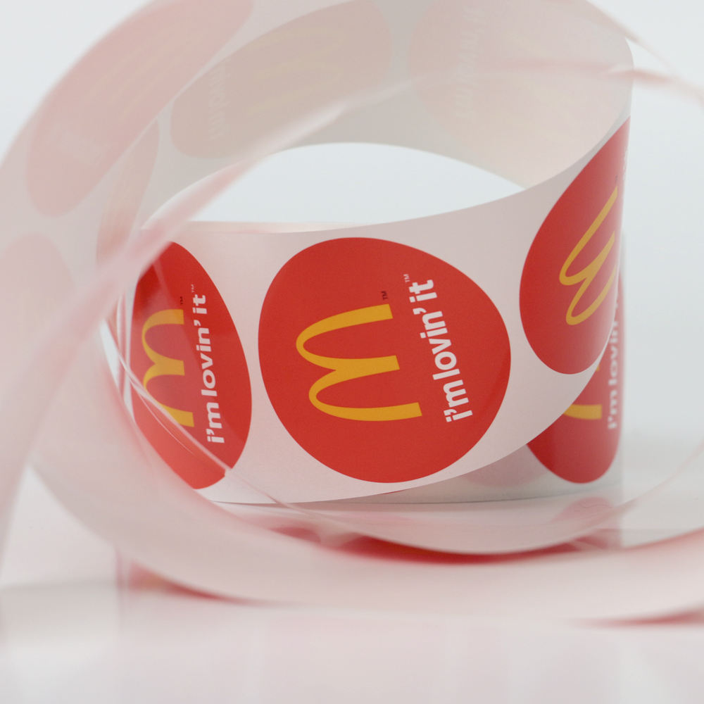 Custom Adhesive Vinyl Stickers with Logo for Food Packaing | Fastfoodpak