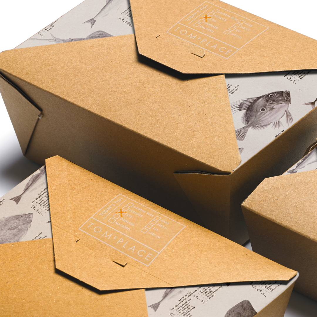 Disposable Biodegradable Paper Takeaway Breakfast Lunch Box Food Conta ...