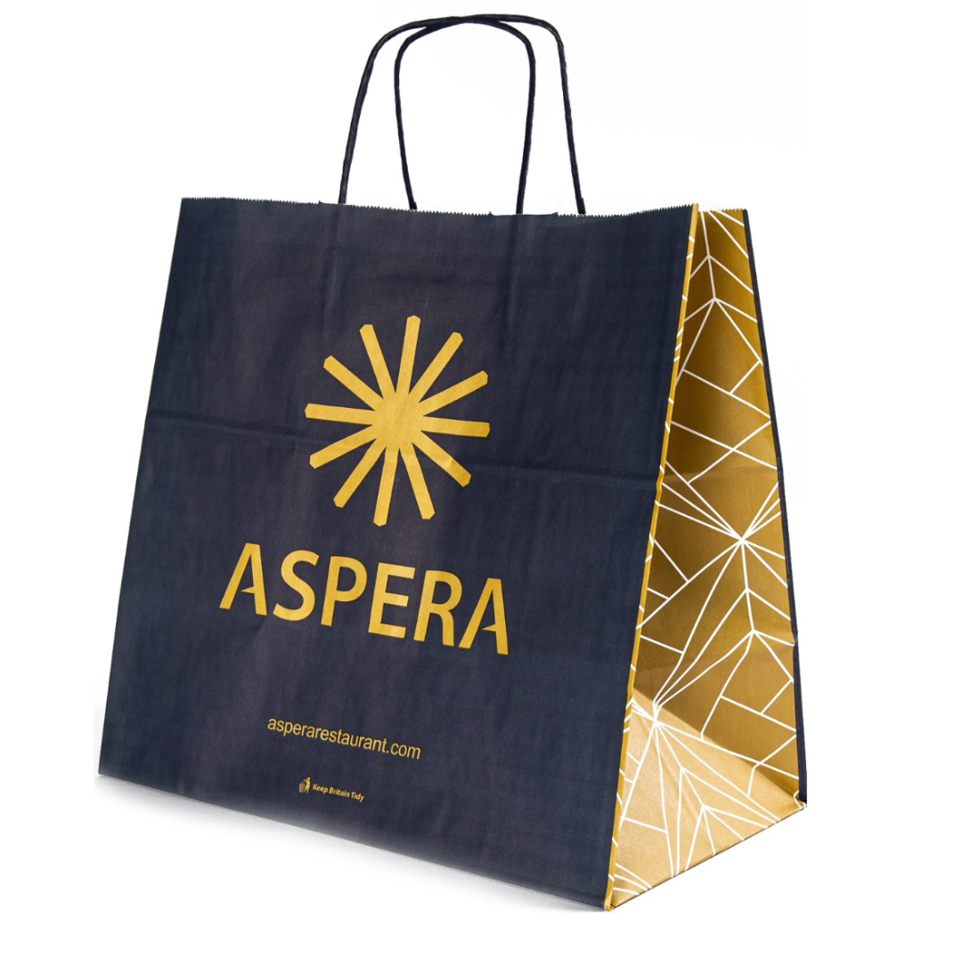 Biodegradable Brown Kraft Paper Bags Packaging Takeaway Paper Bag with ...