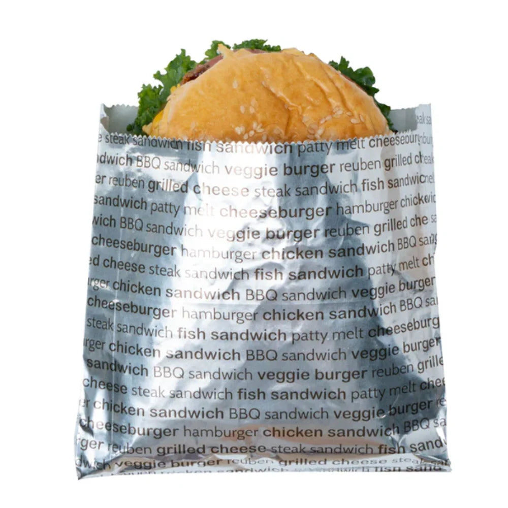 Premium Foil Burger Bags for Hot & Fresh Takeout Packaging – Fastfoodpak