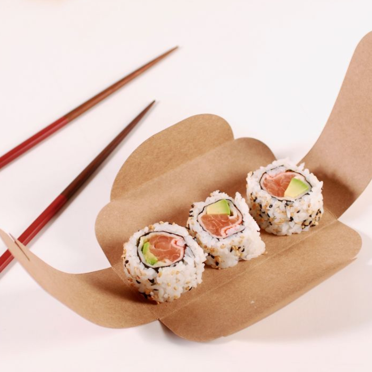 Custom Disposable Japanese Salad Rice Meal Sushi Packaging Takeaway Box ...