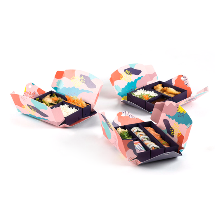 Wholesale Customized Sushi Paper Box Take out Fast Food Packaging Paper ...