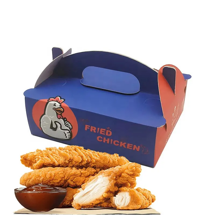Custom Logo Design Carton Takeaway French Fries Chicken Packaging Box ...