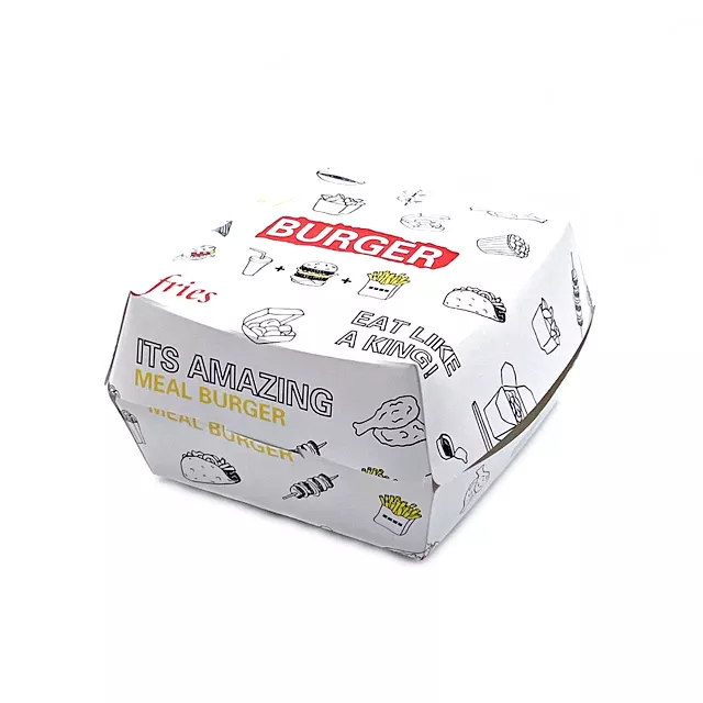 Custom Disposable Food Grade Cardboard Hamburger Packaging Paper Burge ...